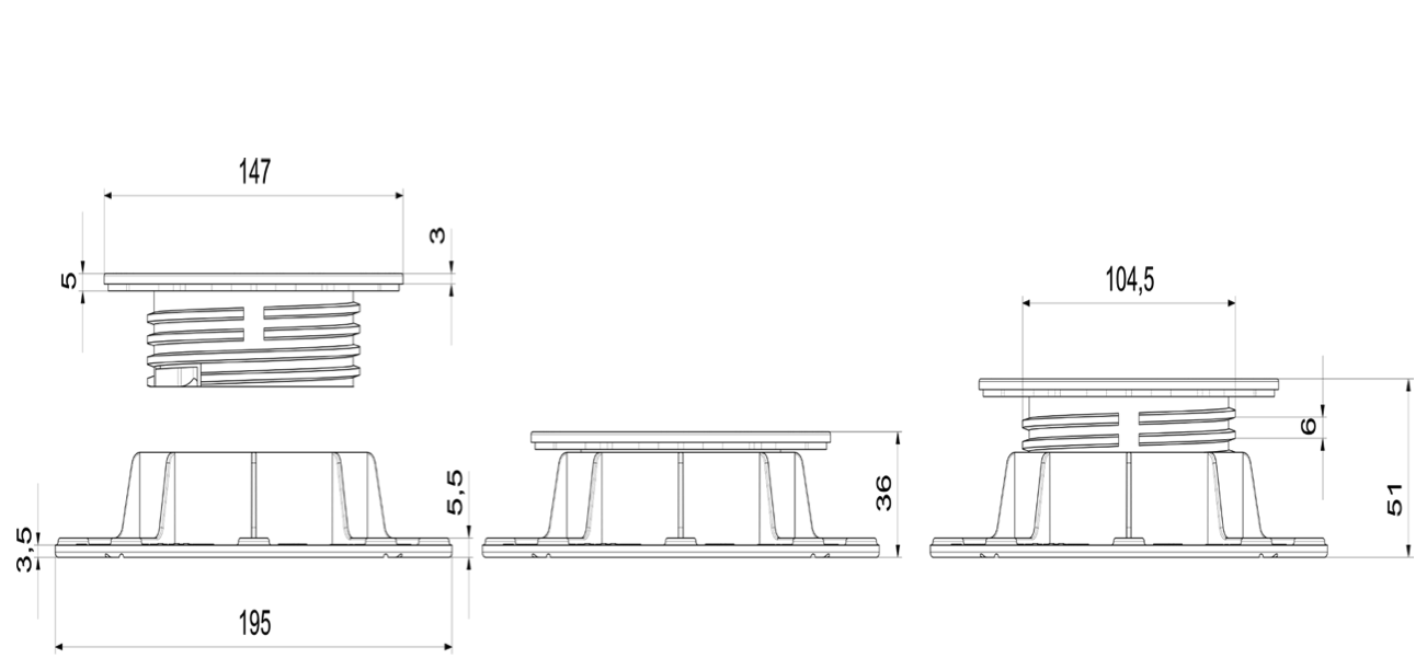 Plastic Adjustable Raised Flooring Pedestals | We Are SDG